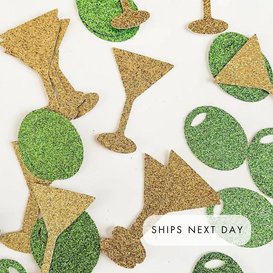 XL Martini Olive Confetti | A Tini Bit Older Birthday | Martini Theme ...