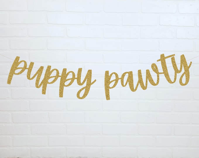 Adopt A Puppy Banner, Dog Birthday Party Decor, Dog Birthday Banner ...