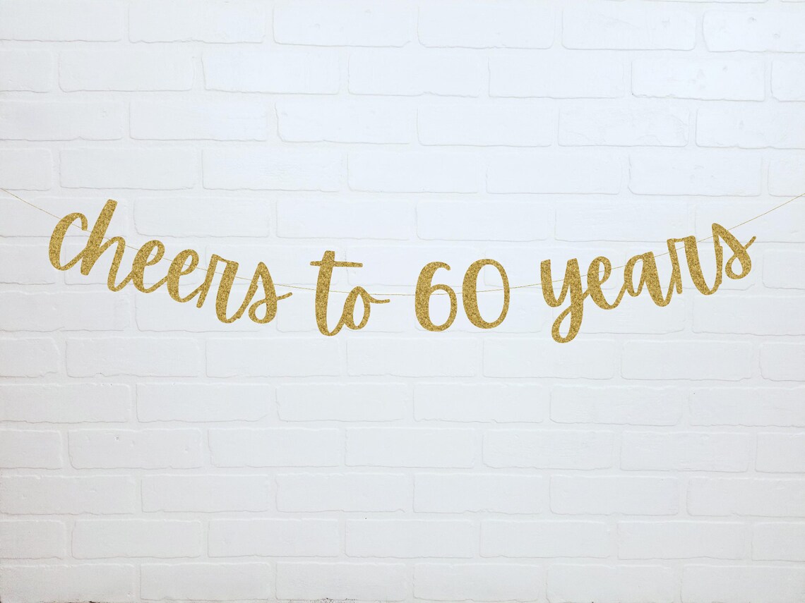 60th Birthday Banner | Cheers to 60 Years | 60th Anniversary Party ...