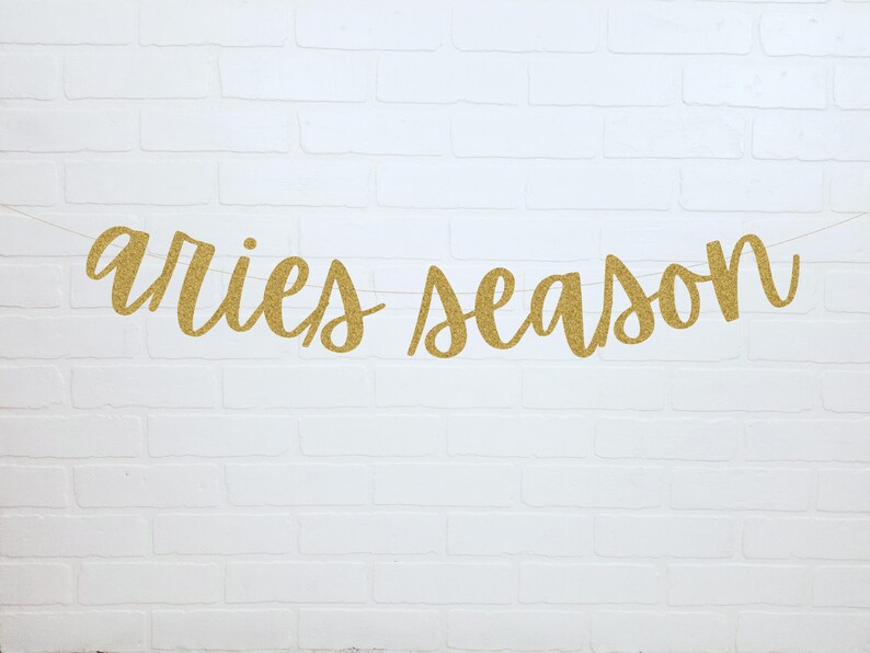 Aries Birthday Banner Aries Season Birthday Adult Birthday - Etsy