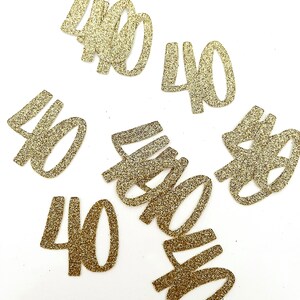 40th Birthday Confetti 40th Birthday Decorations 40 Confetti 50 Count ...