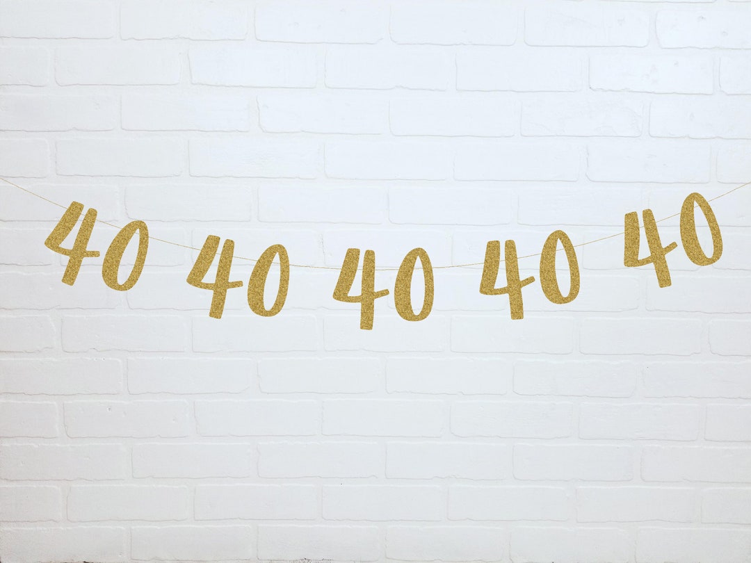 40th Birthday Garland | 40th Birthday Banner | Birthday Decorations for ...