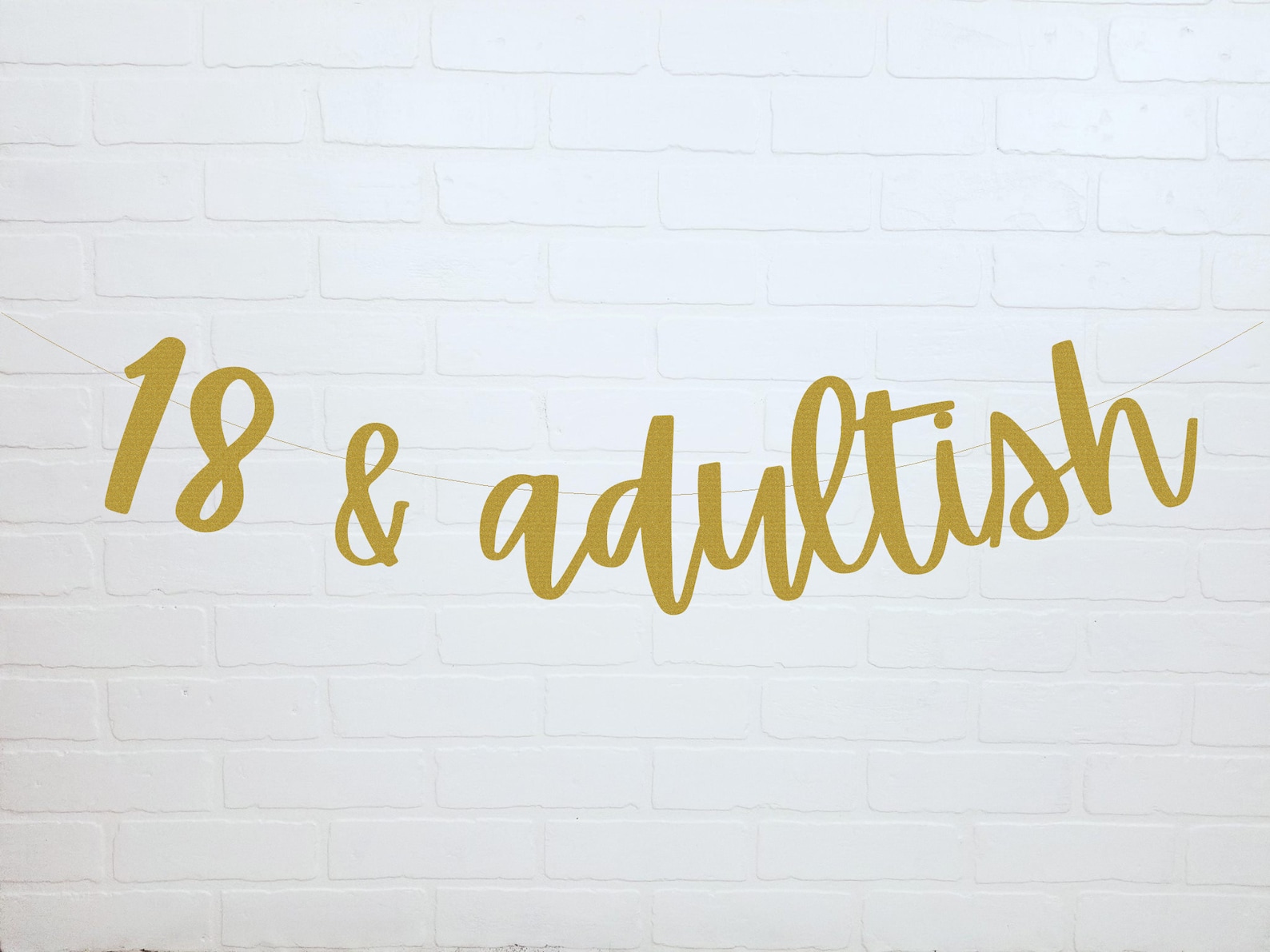 18 and Adultish | 18th Birthday Decorations | 18th Birthday Banner ...