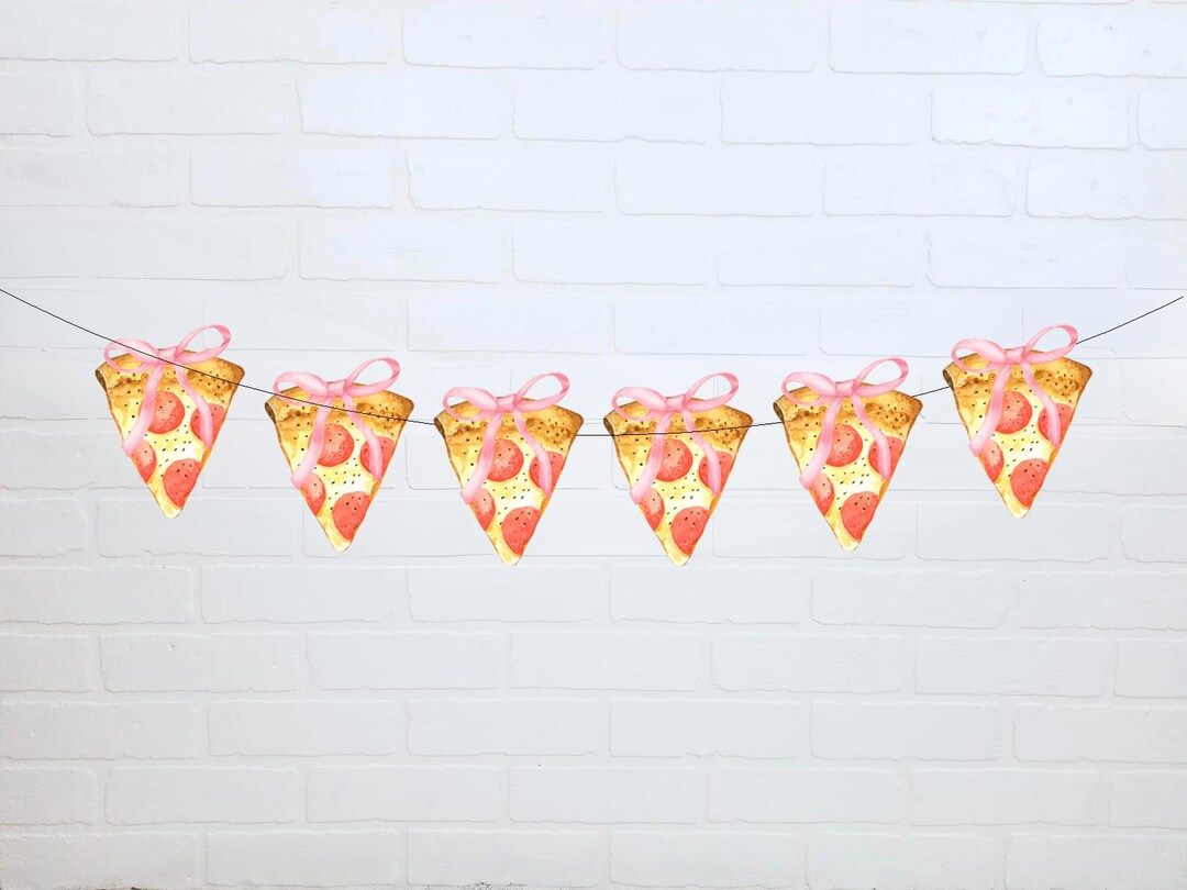 Pizza Bow Garland | Pizza Party Bachelorette | Last Slice Single Life ...