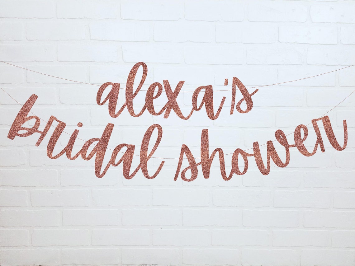Custom Bridal Shower Banner Bridal Shower Name Banner | Etsy