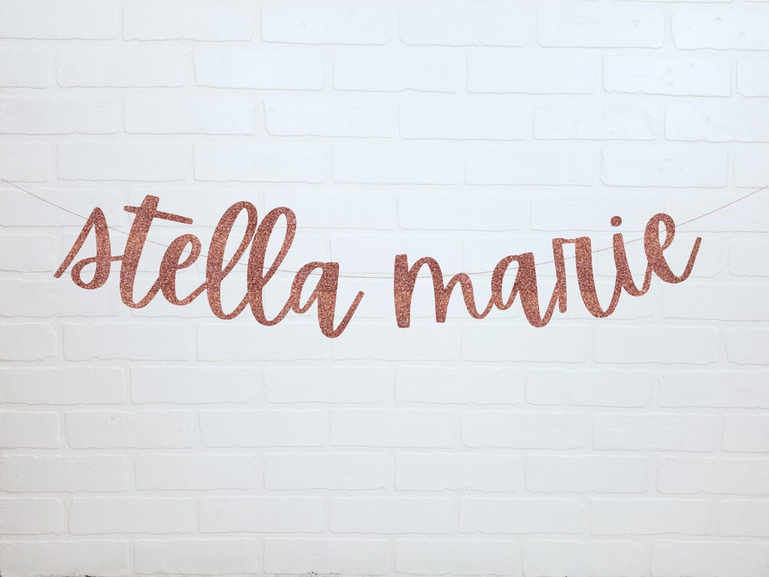 Baby Name Banner | Girl Name Banner | Two Names Baby Banner | Baby ...