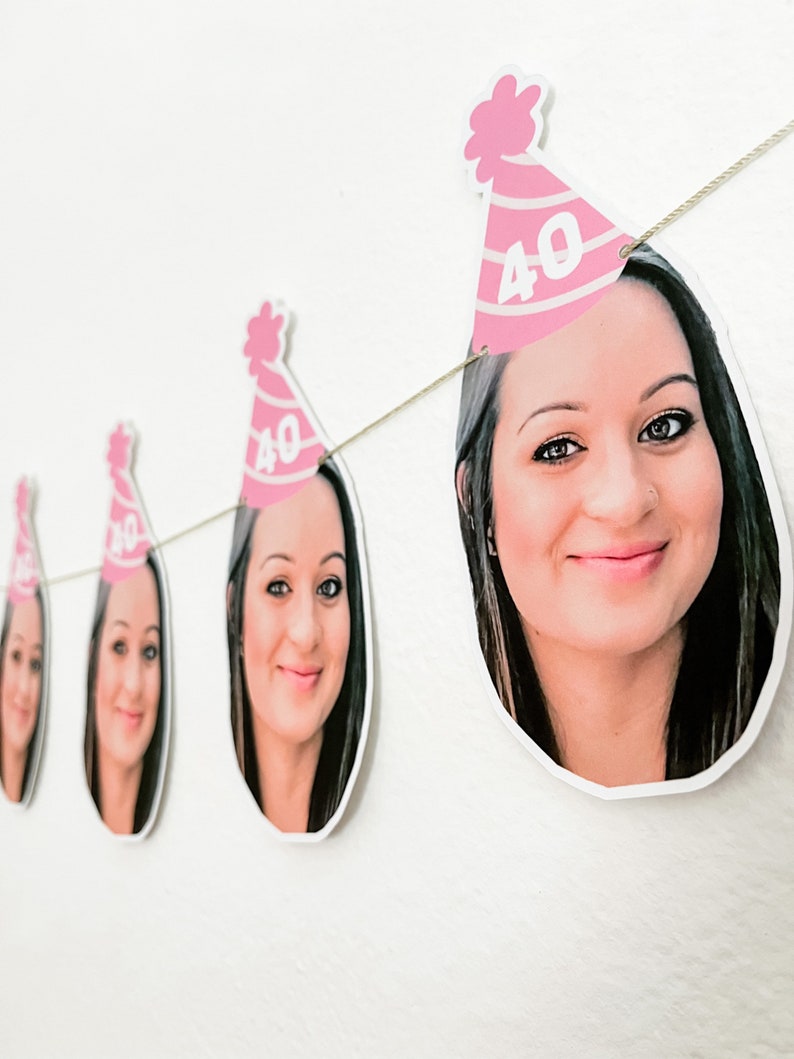 Personalized Face Banner Birthday Decorations 40th - Etsy