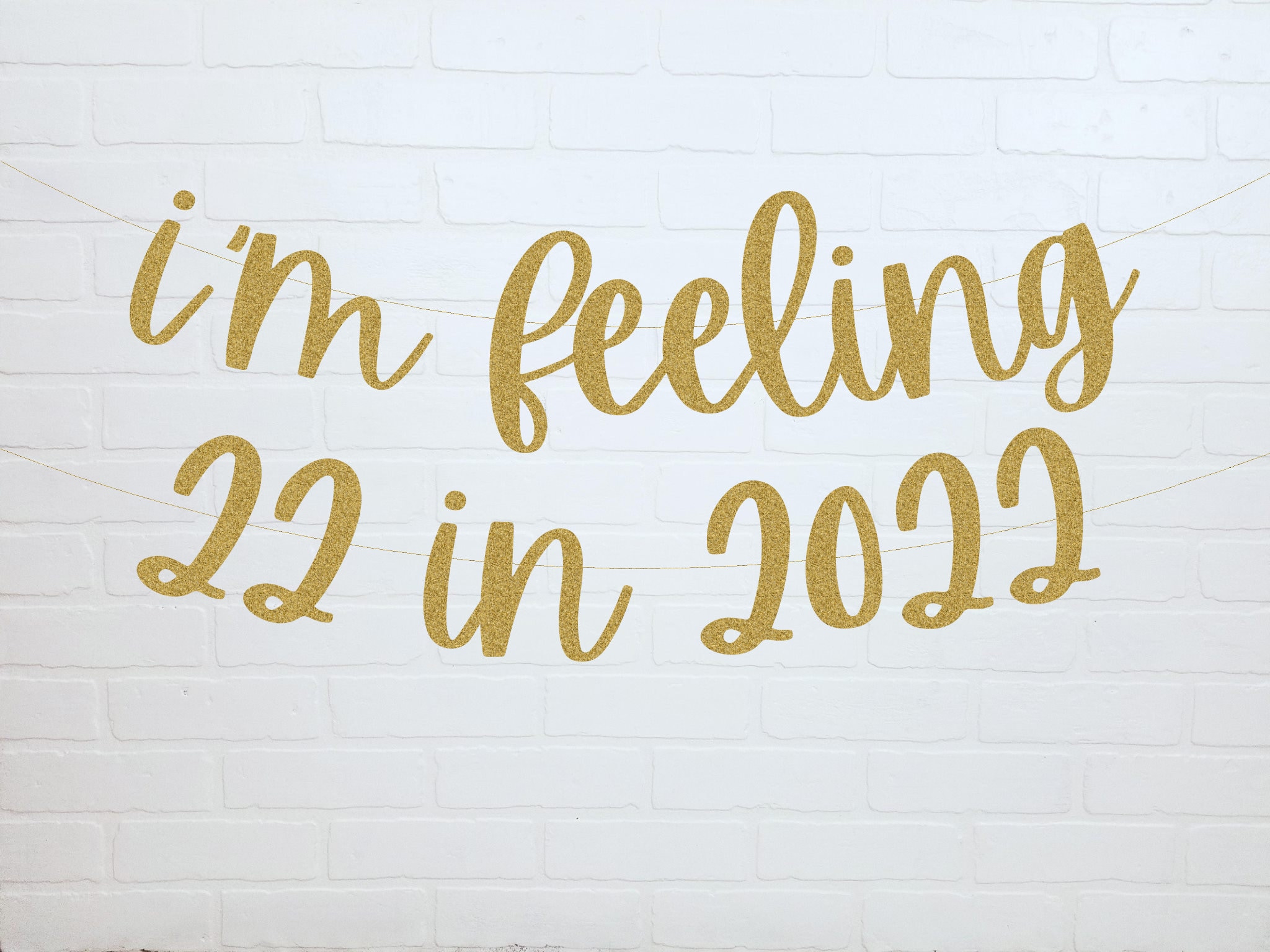 22nd Birthday Banner Feeling 22 Im Feeling 22 Sign Etsy