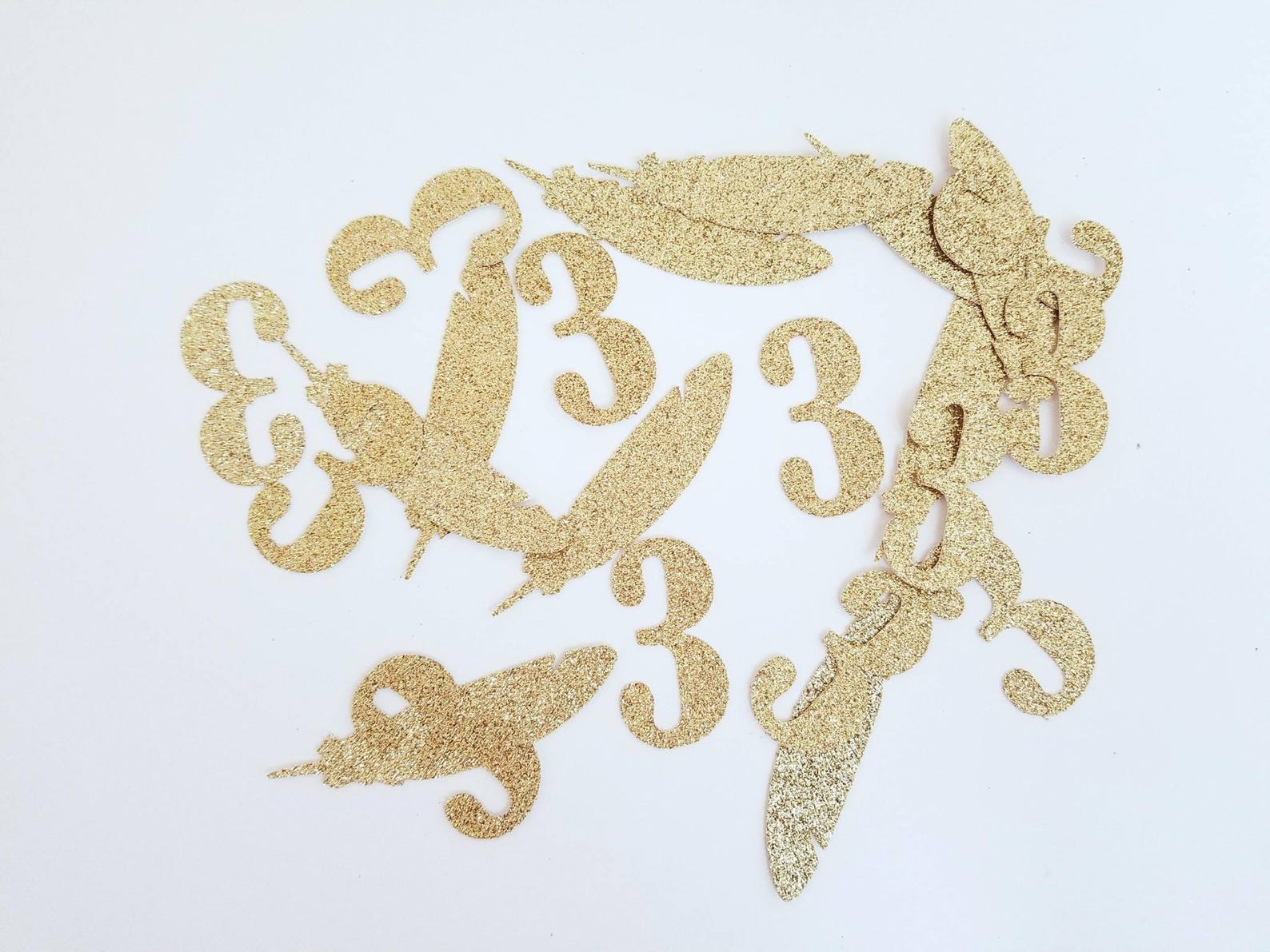 3 Gold Birthday Confetti 3 Birthday Confetti Young Wild Three Confetti ...