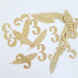3 Gold Birthday Confetti 3 Birthday Confetti Young Wild Three Confetti ...