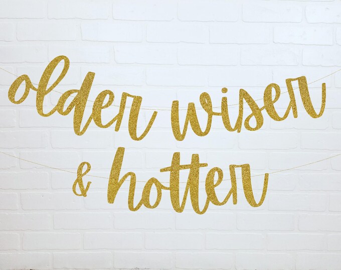 Funny Birthday Gold Glitter Banner – Happy Womens and Men Birthday ...