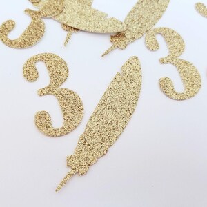 3 Gold Birthday Confetti 3 Birthday Confetti Young Wild Three Confetti ...