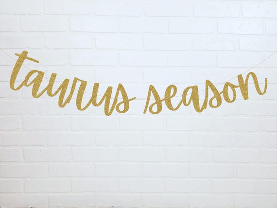 Taurus Birthday Banner Taurus Season Birthday Adult | Etsy