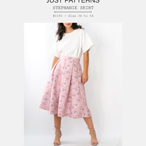 Stephanie Skirt PDF Sewing Pattern Size 34-56 - Etsy Canada