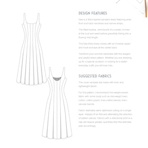 Ines Dress Just Patterns PDF Sewing Pattern Size 34-60 - Etsy