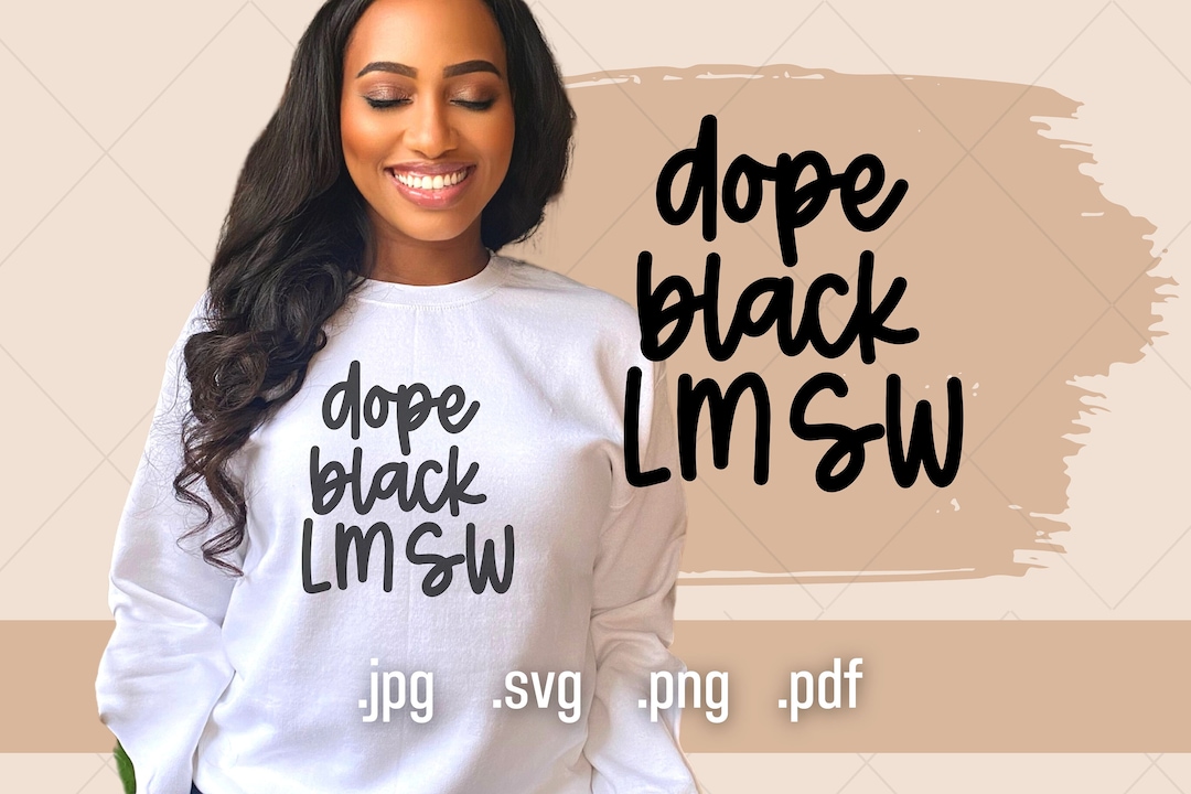 Social Worker Svgdope Black LMSW Svgtherapistlmsw - Etsy