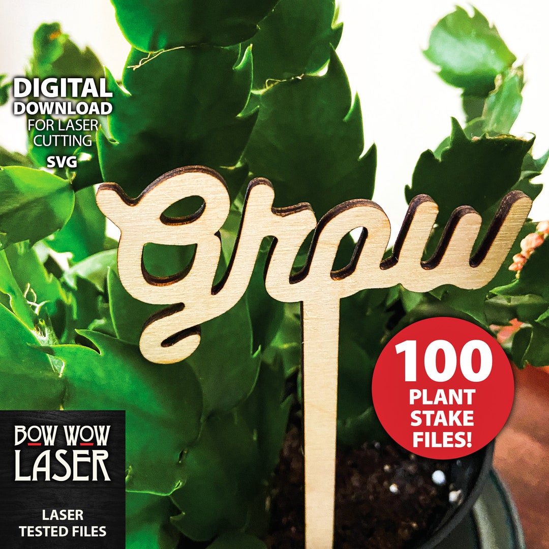 Plant Marker Stake Laser Svg File Bundle 100 Commercial Use Files for ...