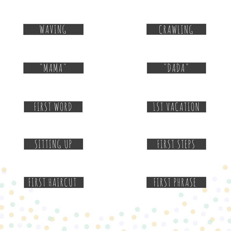 Fun Firsts - Baby Memory Book Insert - Etsy