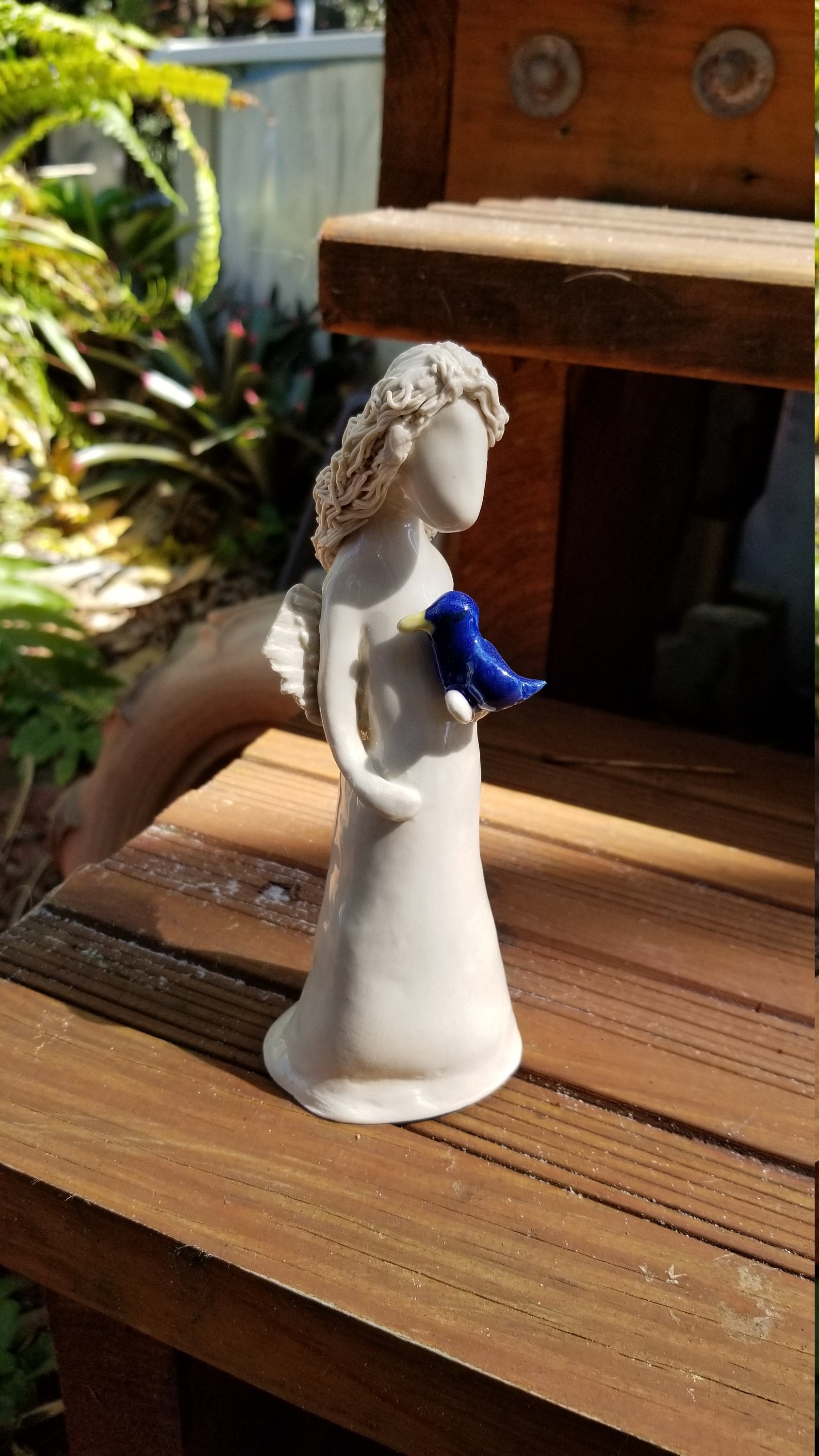 Ceramic Angel, Hand Made, Porcelain, Angel Statue, Angel Figurine ...