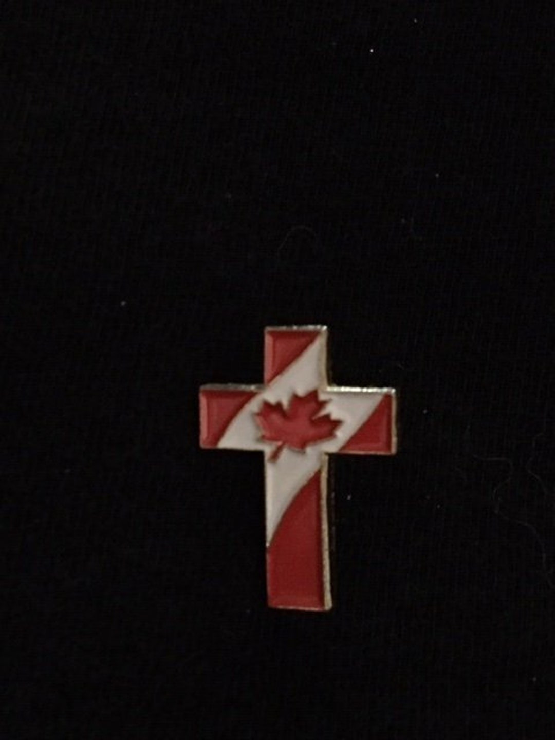Cross Canadian Flag Enamel Backpack Pin - Jacket Pin - Graffiti Pin ...