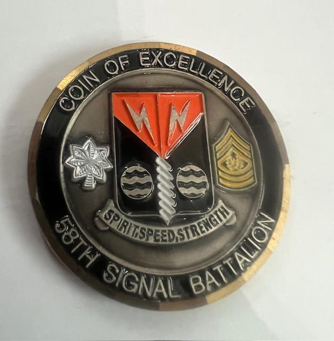 58th Signal Battalion Coin of Excellence Fort Buckner Okinawa Japan US ...