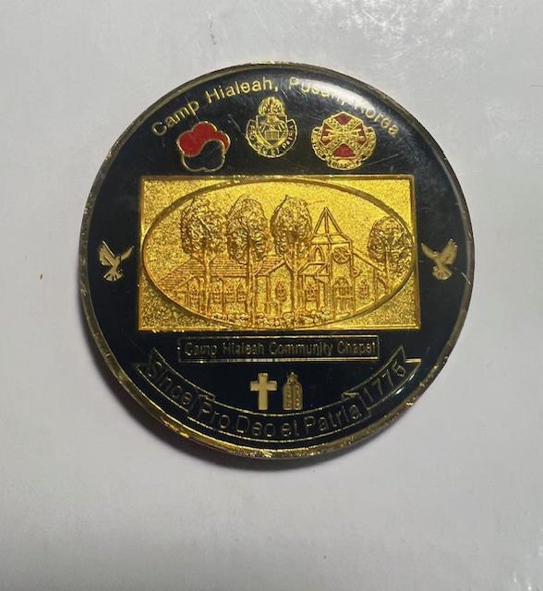 Camp Hialeah Pusan Korea Installation Staff Chaplain Challenge Coin - Etsy