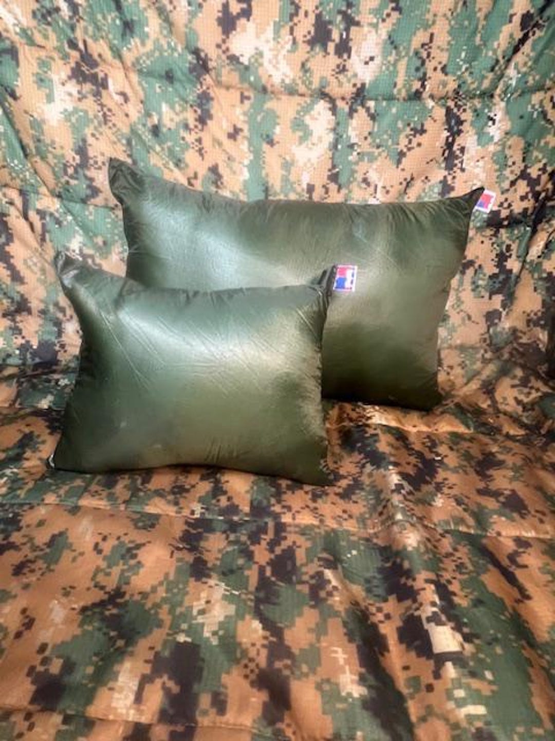 USGI Military Olive Drab Issue Parachute Bivy Camo Pillow - Etsy