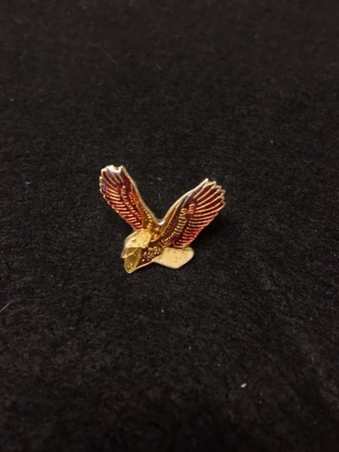Vintage Enamel Eagle Pin - Etsy