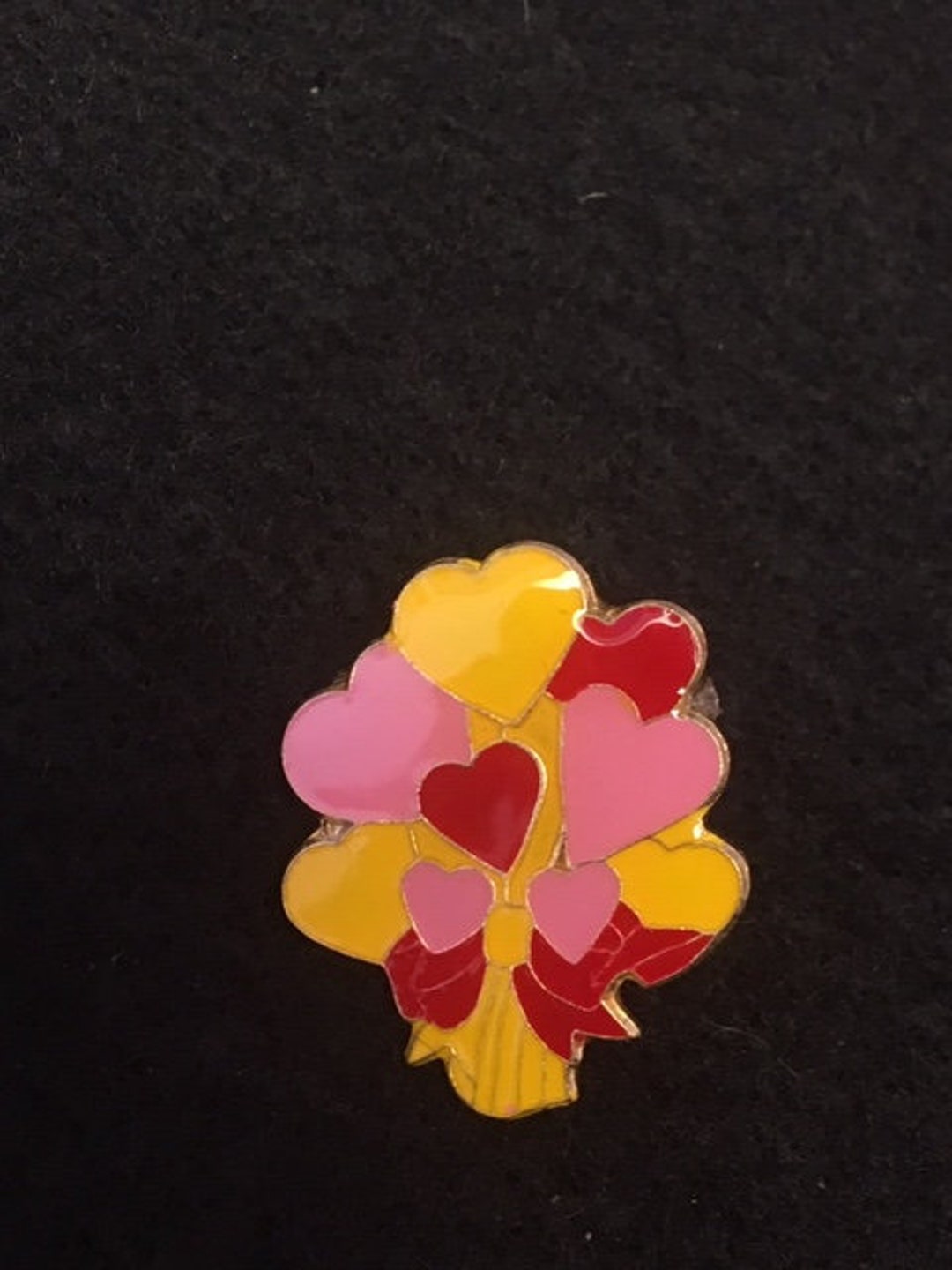 Heart Bouquet Enamel Backpack Pin - Jacket Pin - Graffiti Pin - Lapel ...