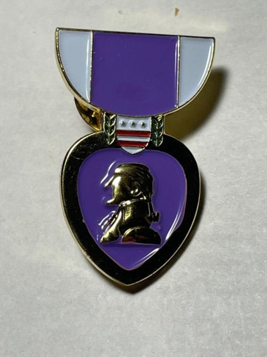 Purple Heart Enamel Backpack Pin Jacket Graffiti Lapel Motorcycle Tie ...