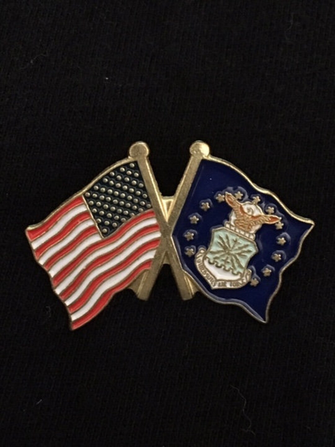 American Flag Air Force Flag Enamel Backpack Pin - Jacket Pin ...