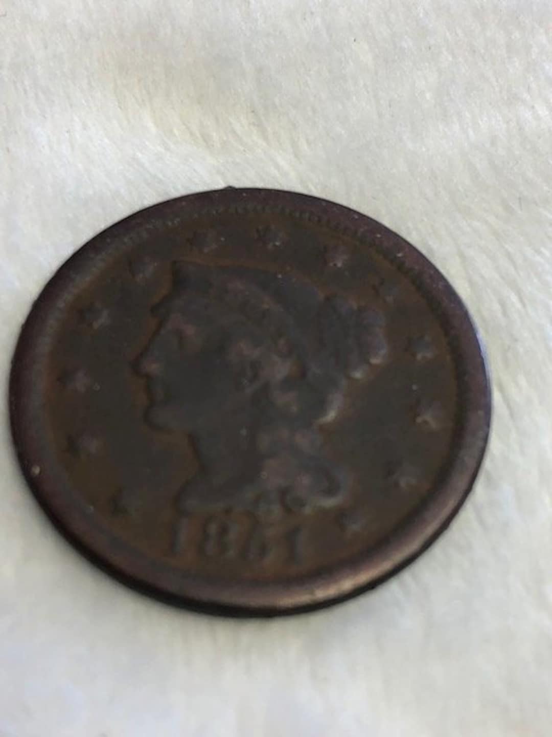 1851 Large Penny One Cent Vintage Collectable Coin US. History in VG - Etsy