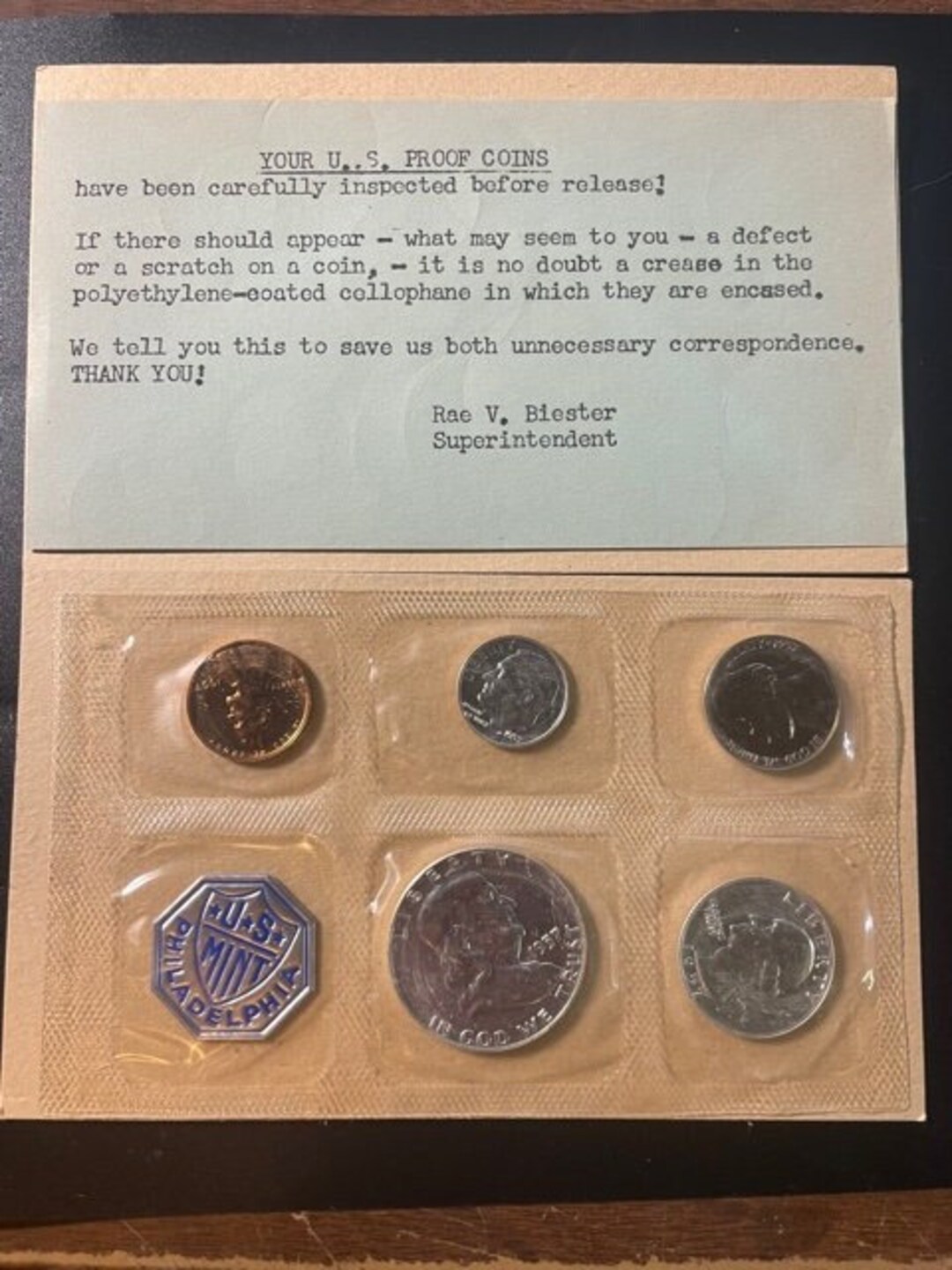 1957 US Philadelphia Mint Set of Franklin 1/2 Dollar Silver Washington ...