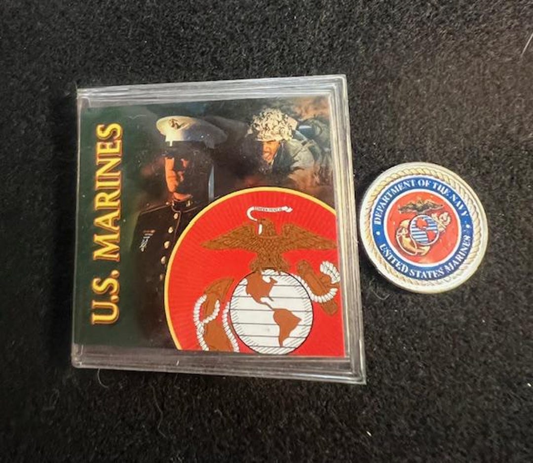 USMC Marine Corps Colorized US Mint State Quarter Collectable Coin US ...