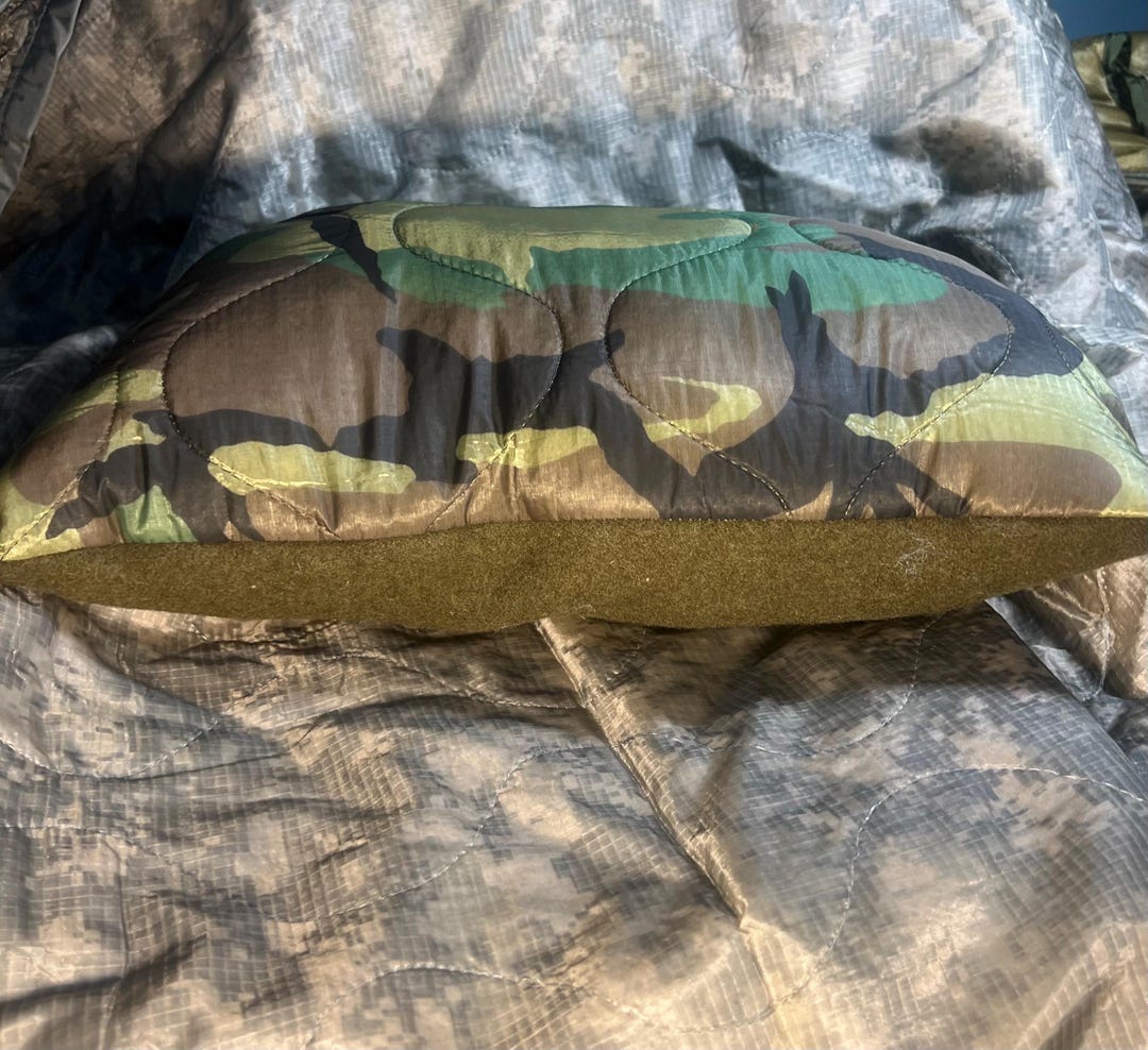 Military Woodland Issue Nylon Poncho Liner Camo & USGI Wool Bivy ...