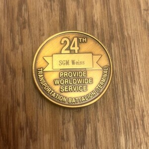 24th Transportation Battalion Terminal Challenge Coin Service is Our ...