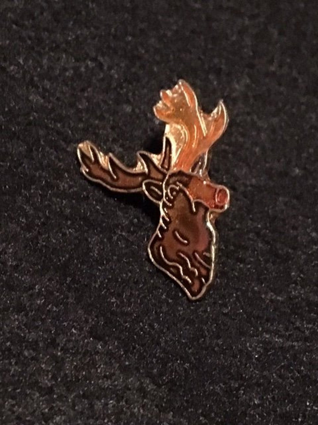 Wild Moose Head Pin - Etsy