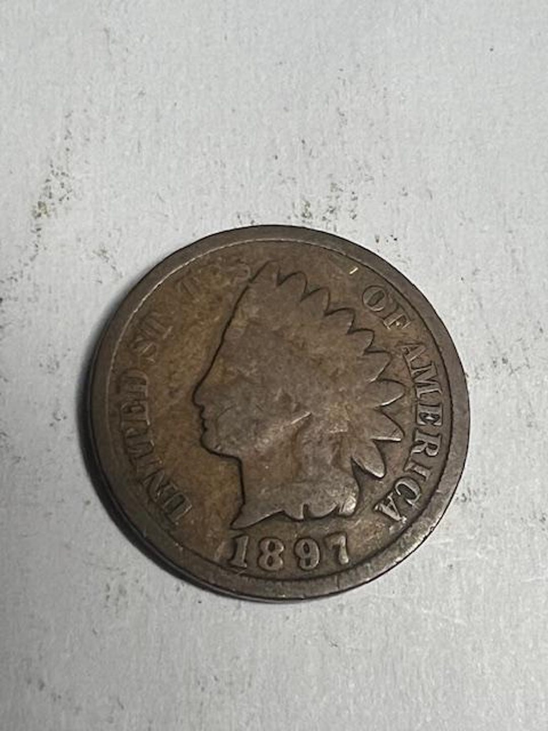 1897 Indian Head Penny One Cent Vintage Collectable Coin US. History in ...