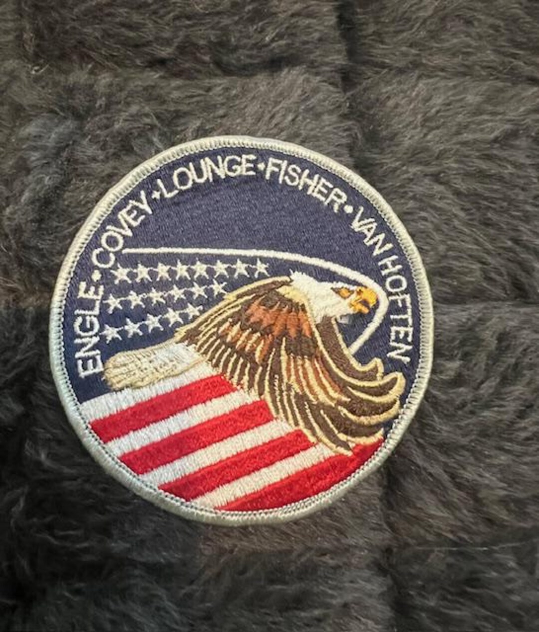 Space Shuttle Discovery STS 51 I Astronauts Engle Covey Lounge Fisher Vanhofton Spaceshuttle ...