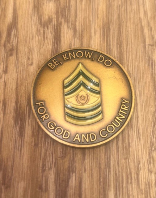 Army Sergeant Major Challenge Coin. Be Know Do for God and - Etsy