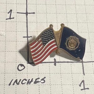 American Flag & American Legion Flag Enamel Backpack Pin - Jacket Pin ...