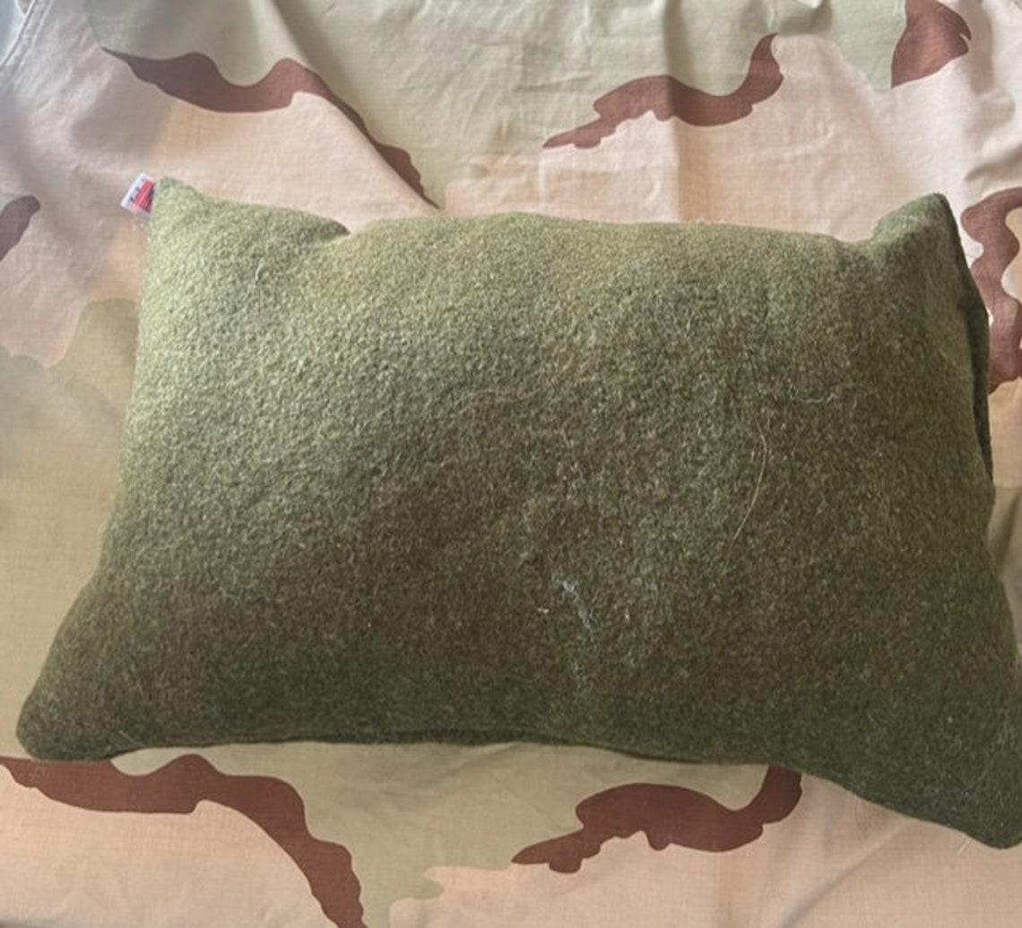 Military Issue Wool Blanket Material OD Bivy Pillow Style - Etsy