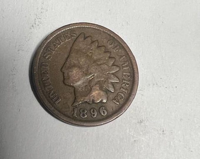 1896 Indian Head Penny One Cent Vintage Collectable Coin US. History in ...