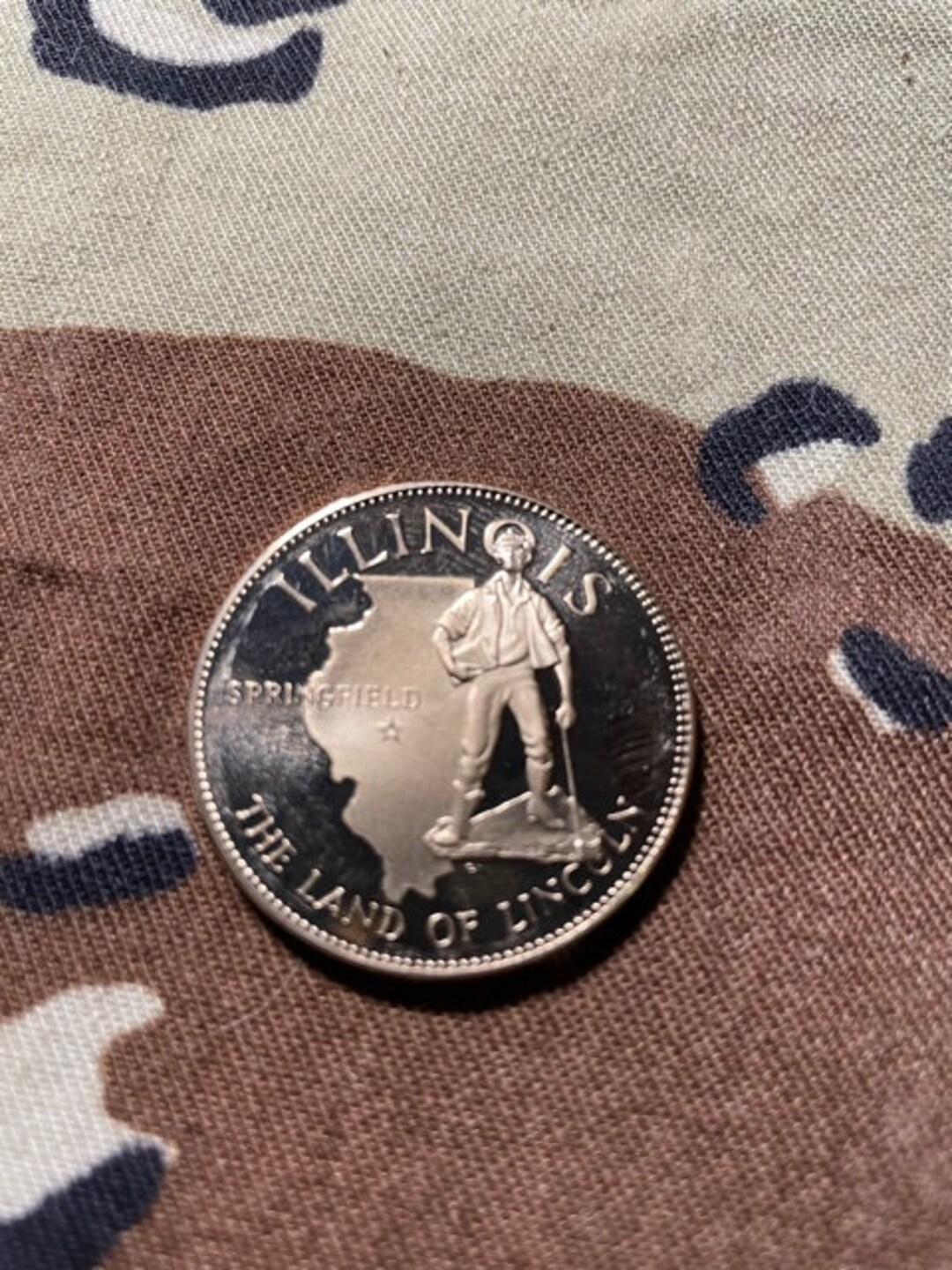 Illinois State Bronze Token Coin - Etsy