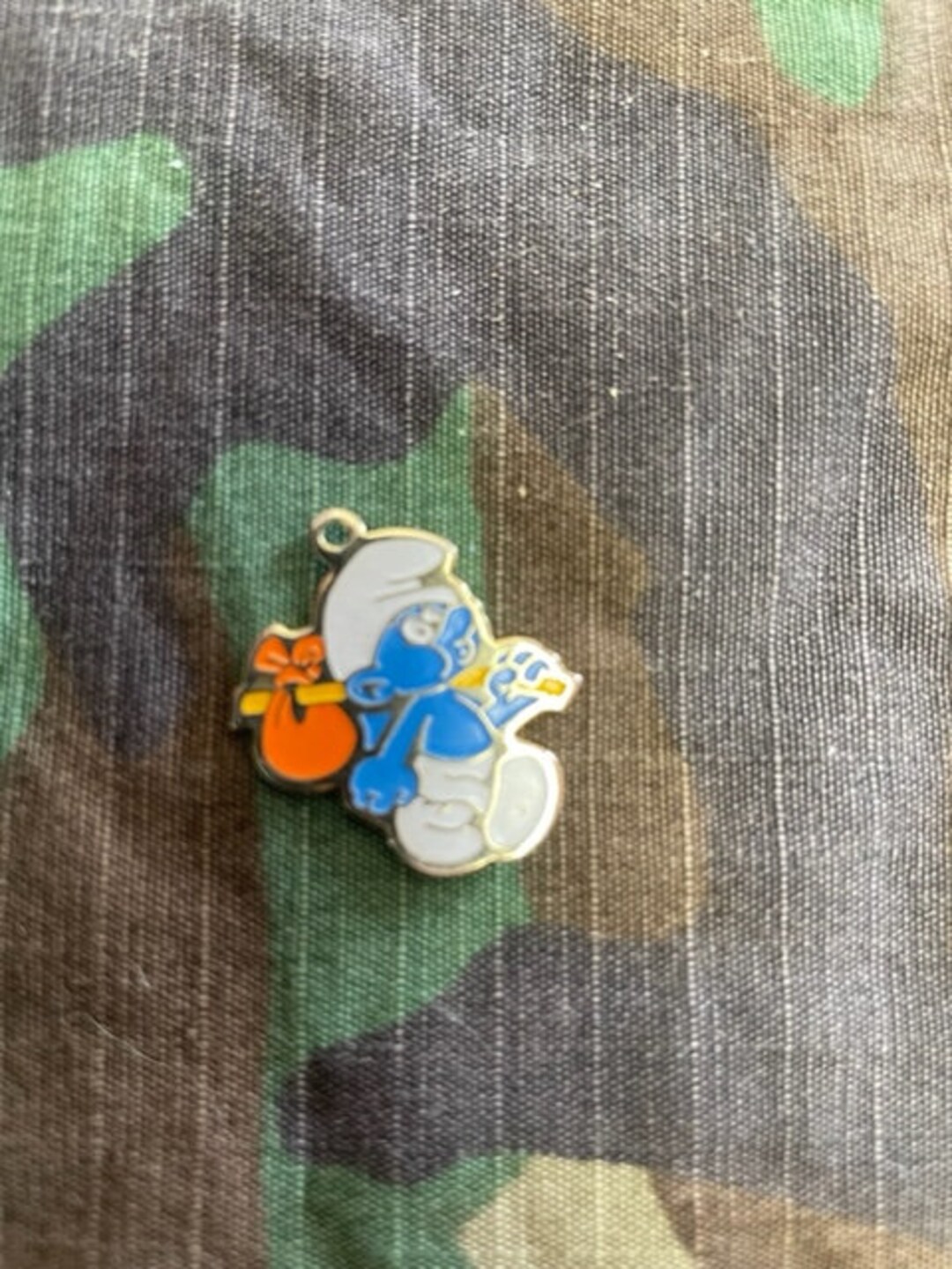 Run Away Hobo Picnic Smurf Charm for Bracelets Necklace - Etsy