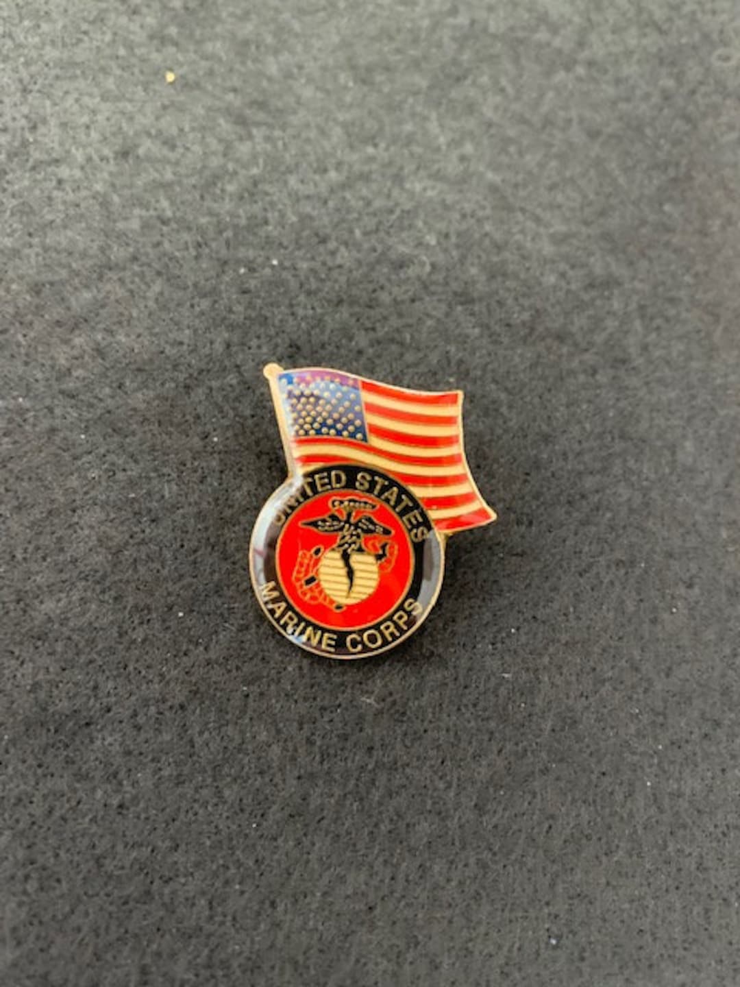 American Flag Marine Corps Flag Enamel Backpack Pin - Jacket Pin ...