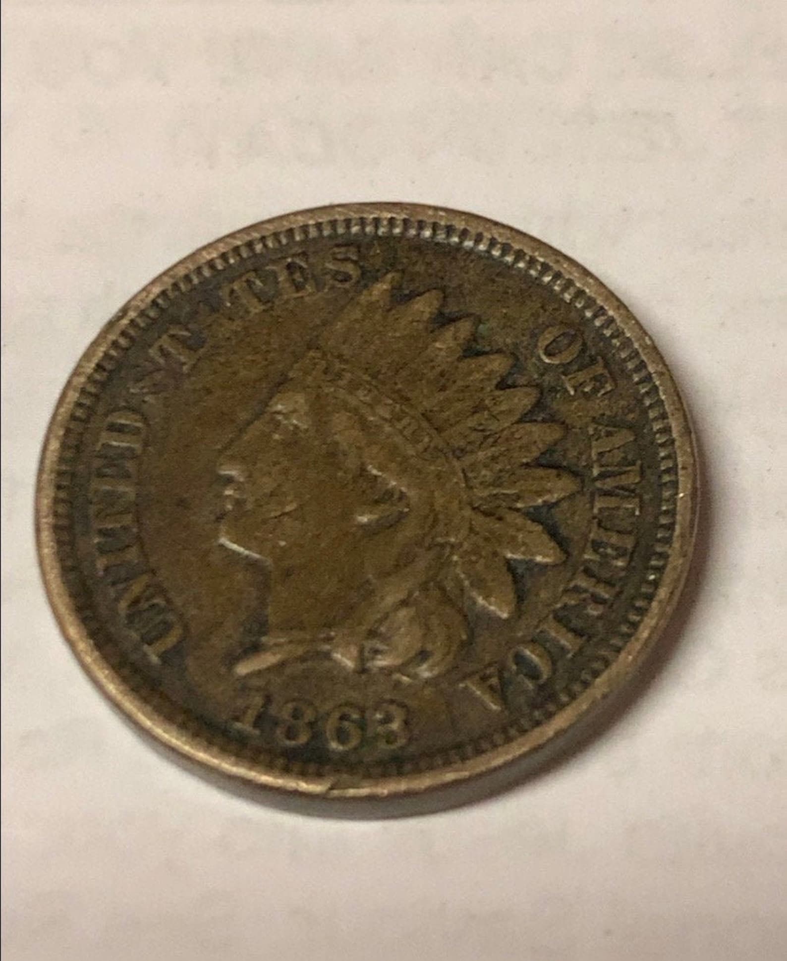 1863 Indian Head Penny Fine. one Cent Collectable Coin | Etsy
