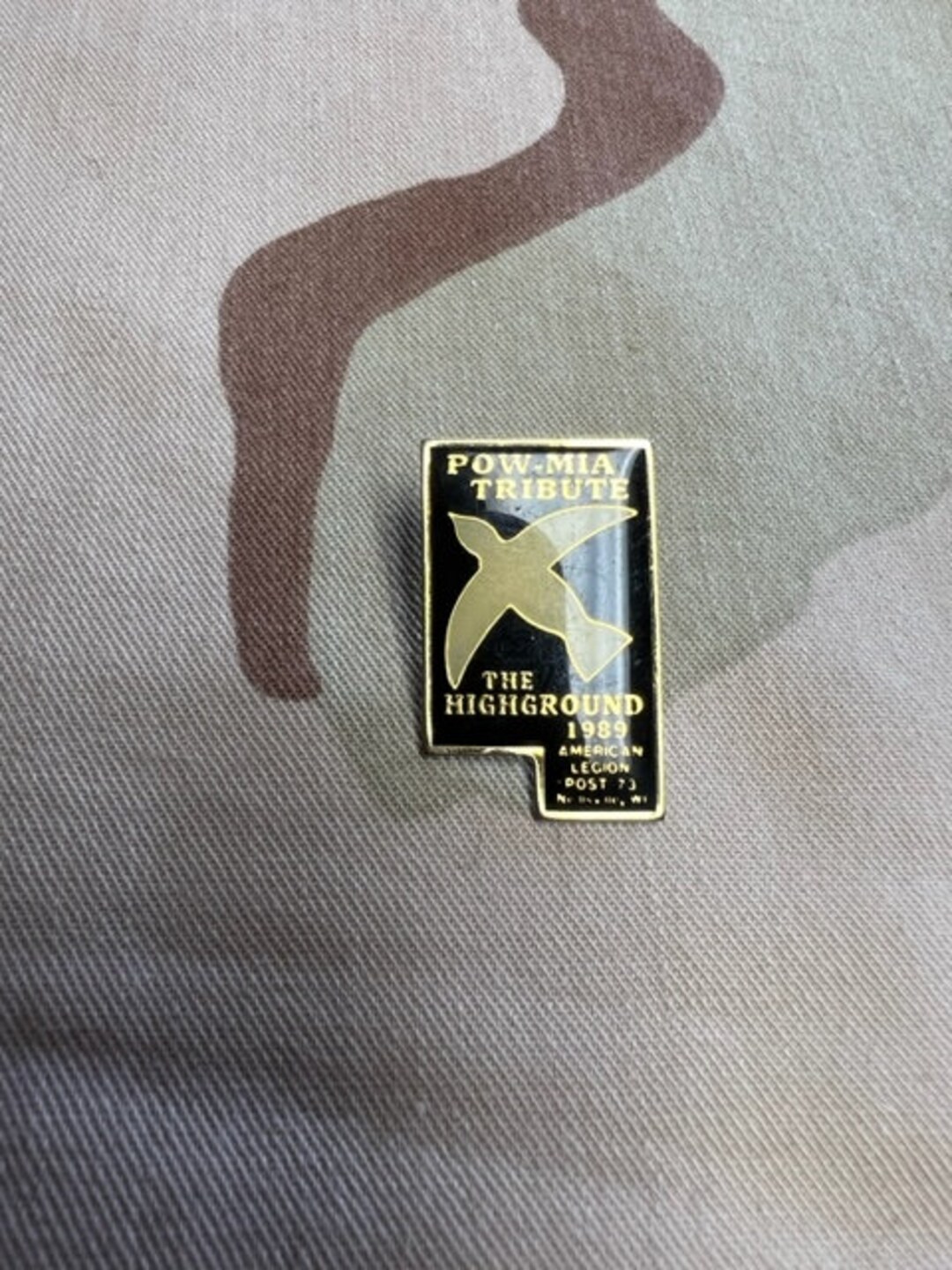 POW MIA Tribute American Legion Badge Enamel Backpack Pin - Jacket Pin ...