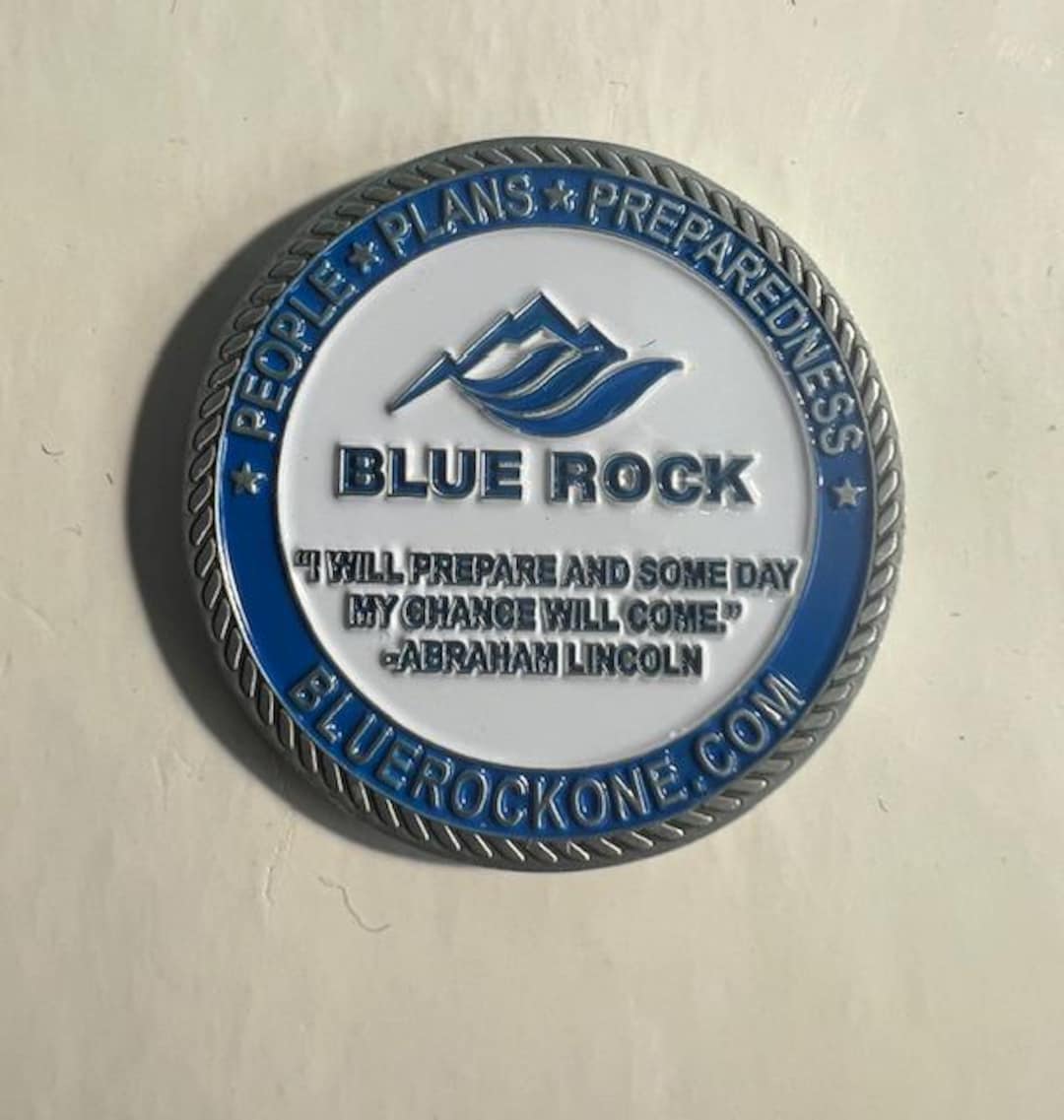 EM Blue Rock Challenge Coin - Etsy