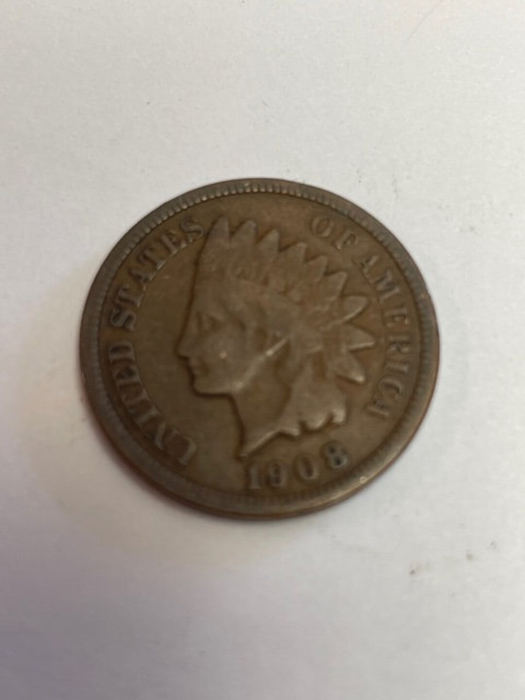 1908 Indian Head Penny One Cent Vintage Collectable Coin US. History in ...